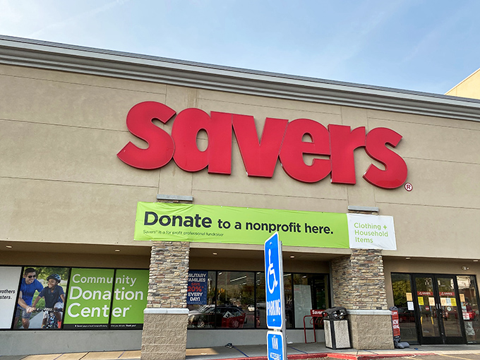 Savers: Where bargain hunters become treasure hunters! This red-lettered wonderland promises more surprises than a magician's hat.