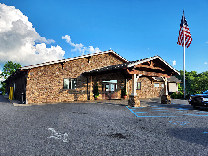 The Wonder Bar Steakhouse: Where stone meets sizzle! This Clarksburg gem looks ready to serve up some serious beef business.