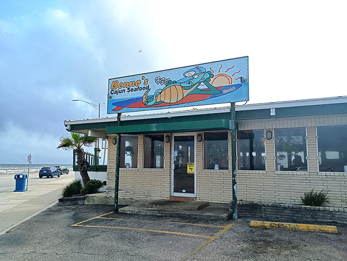 Benno's: Where the crawfish surf and the locals turf. This weathered wonder on the seawall is like a tasty time capsule of coastal flavor.