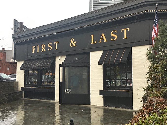 Step into First & Last Tavern, where the aroma of perfectly charred crust mingles with the warmth of a classic Italian welcome.