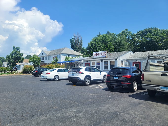 Parking lot packed? That's a good sign! Johnny Ad's is the local seafood spot that's always ready for its close-up.