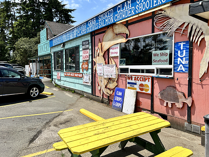 Lighthouse included, no extra charge! South Beach Fish Market serves up ocean treasures with a side of coastal charm.