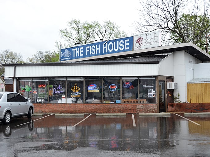 Step into seafood simplicity! The Fish House's no-frills facade promises a feast that's all about flavor, not fuss.