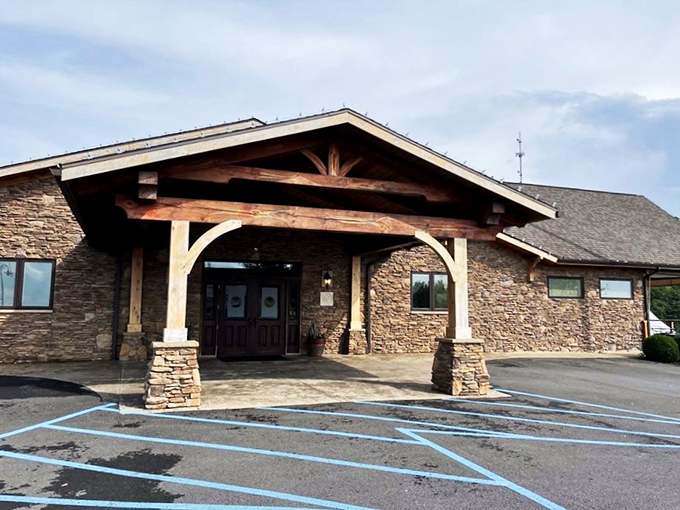 Rustic charm meets meaty magic. The Wonder Bar's exterior promises a steak experience as solid as its stone walls.