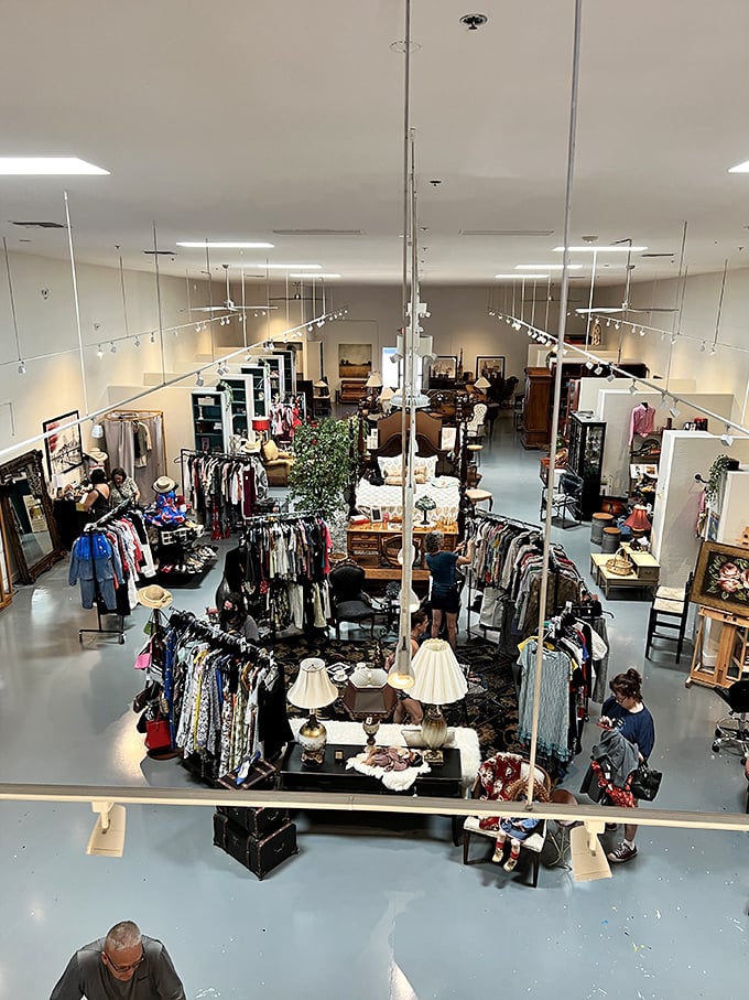 Step into a time machine of trinkets and treasures! This sprawling space is a playground for the curious, where every aisle promises a new adventure in vintage finds.