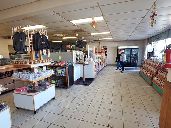 Step into a world where calories don't count. This no-frills interior is like a treasure chest, hiding golden-brown delights that would make Willy Wonka jealous.