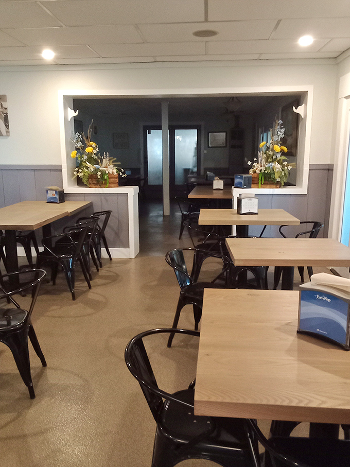 Step inside and feel the warmth wash over you. It's like walking into your grandmother's kitchen, if your grandmother was a doughnut-making wizard.