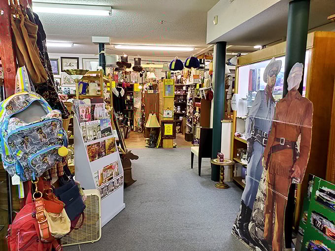 Step inside and prepare for sensory overload. It's like your grandma's attic had a wild party with a museum.