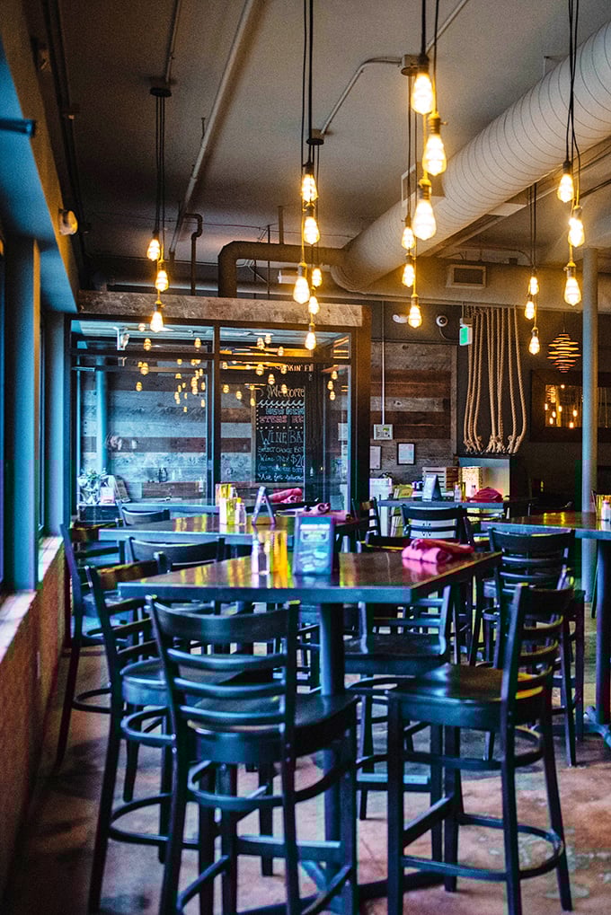 Step inside and you're transported to a maritime wonderland. The rustic-chic interior would make Poseidon himself feel at home.