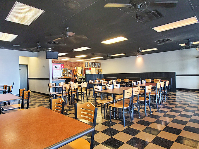 Step into a time warp of comfort and charm. This diner-style interior screams "come as you are," but stay for the seafood extravaganza.