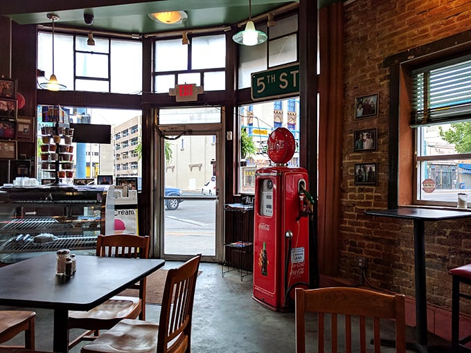 Step inside and let the vintage vibes wash over you. With its classic diner decor and that iconic Coca-Cola machine, Lindy's is where the 1950s never went out of style.