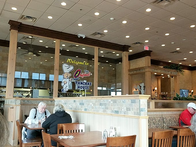 Step into a time capsule of culinary nostalgia. This cozy interior whispers tales of countless satisfied stomachs.