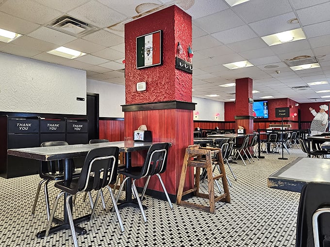 Step into a time warp of deliciousness! Caserta's interior is a charming blend of retro vibes and mouthwatering aromas that'll transport you straight to flavor town.