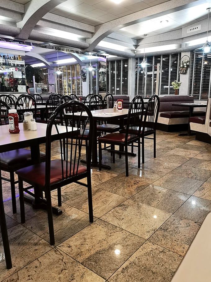 Step into a time warp of chrome and nostalgia. This isn't just a diner; it's a portal to when conversations flowed as freely as the coffee.