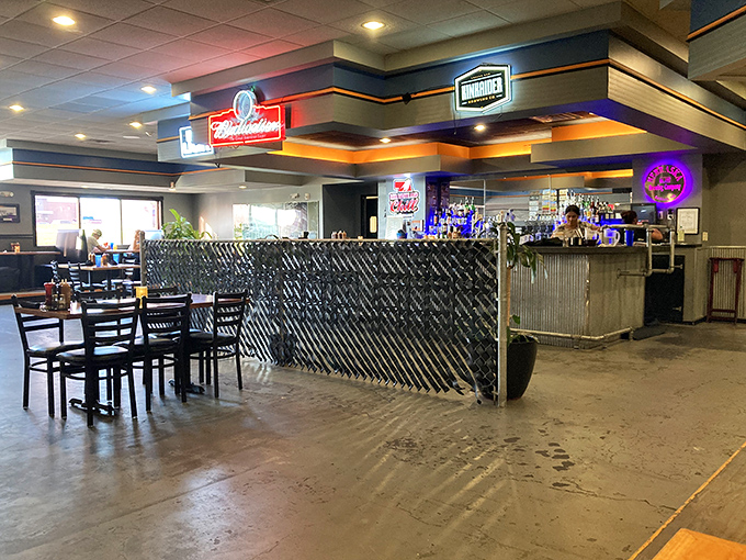 Step into flavor town! The interior of Parker's is a carnivore's paradise, where the aroma of smoked meats welcomes you like a warm, meaty hug.