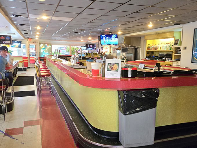 That counter! Those stools! This isn't just a diner&mdash;it's a museum of American comfort where the exhibits come with unlimited coffee refills.