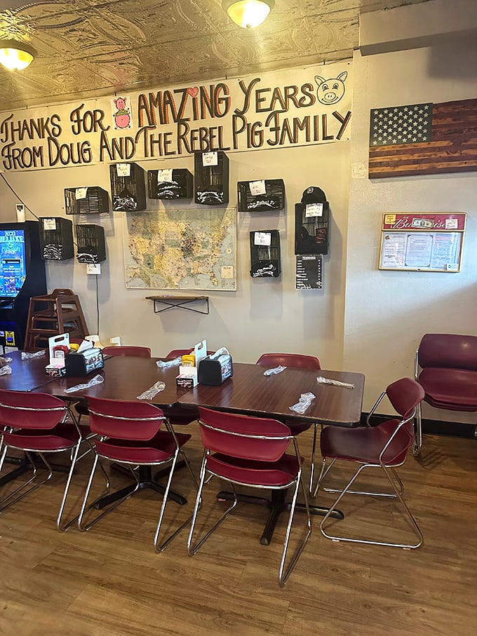 "Thanks for 5 amazing years" says it all. Doug and his Rebel Pig family have created a place where memories are made between bites.