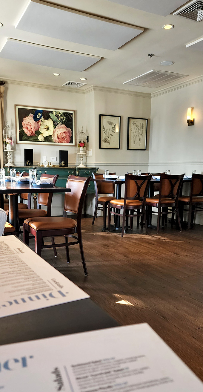 A storybook come to life! The Charles stands proud in Old Wethersfield, its white facade and ornate details whispering tales of bygone eras and modern culinary delights.