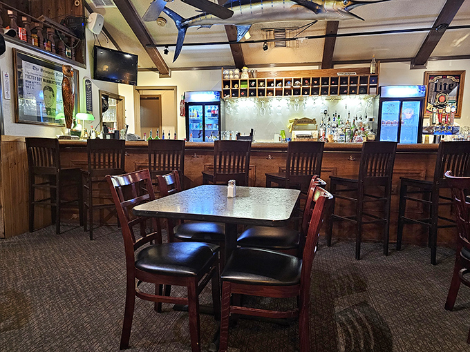 Step into a time warp where comfort meets nostalgia. The bar's ready to serve up liquid gold that'll make you forget about crude oil prices!