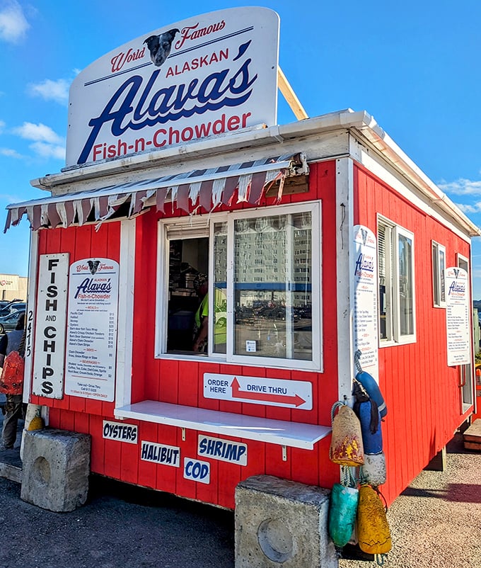 Step right up to seafood nirvana! This window is your portal to a world where fish and chips dreams come true, and chowder reigns supreme.