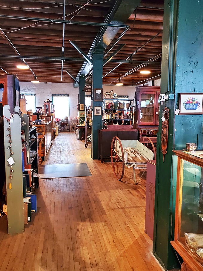 Step inside and prepare for sensory overload. It's like walking into your eccentric great-aunt's attic, if she collected everything since 1850.