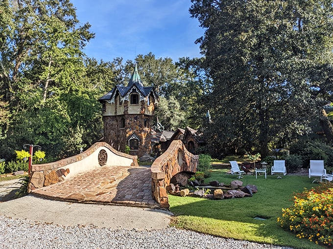 Who needs a troll when you've got this charming bridge? It's the perfect spot for a game of "Billy Goats Gruff" &ndash; just watch out for grumpy goats!