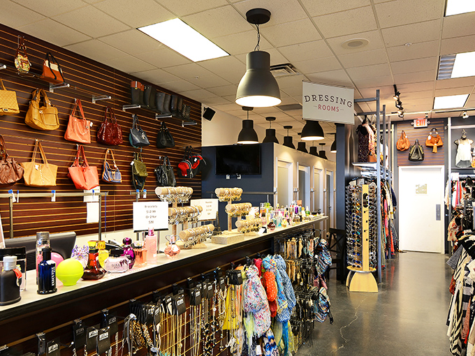 Accessories galore! This counter is a fashionista's dream, with enough bling to make Mr. T jealous. Prepare for some serious accessory envy.