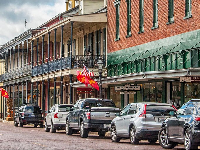 Downtown Natchitoches: Where history and modernity do the two-step. Spot the wrought-iron balconies that could make New Orleans jealous.