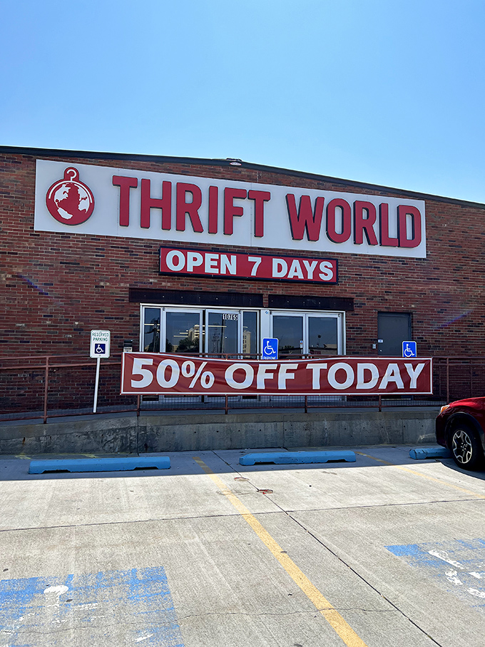 Step right up to savings central! With a 50% off banner that big, your wallet might just do a happy dance.