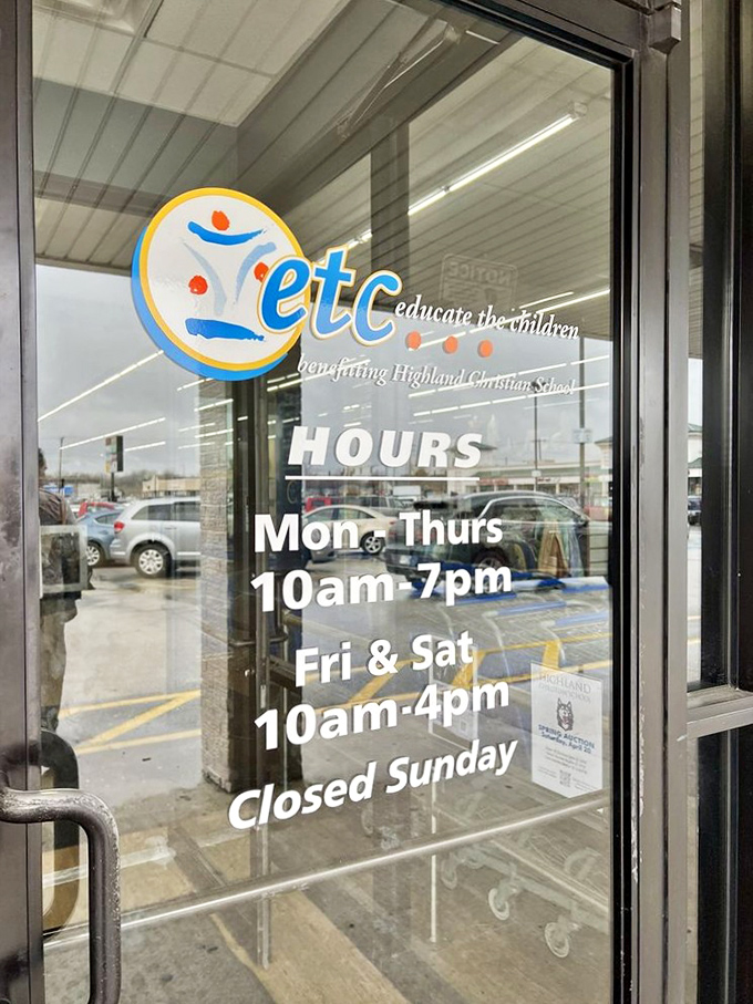Step into a time machine of bargains. The etc...Thrift Store's hours promise ample time for nostalgic adventures.