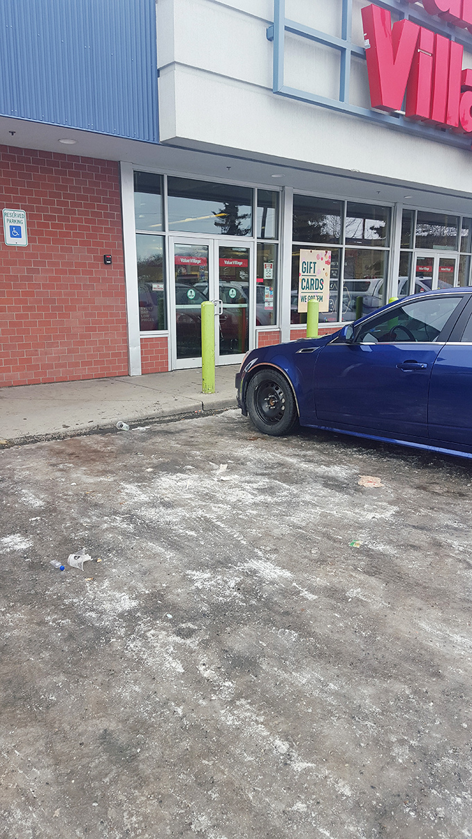 Step into the time machine, folks! This unassuming entrance is your portal to decades of fashion and forgotten gems.