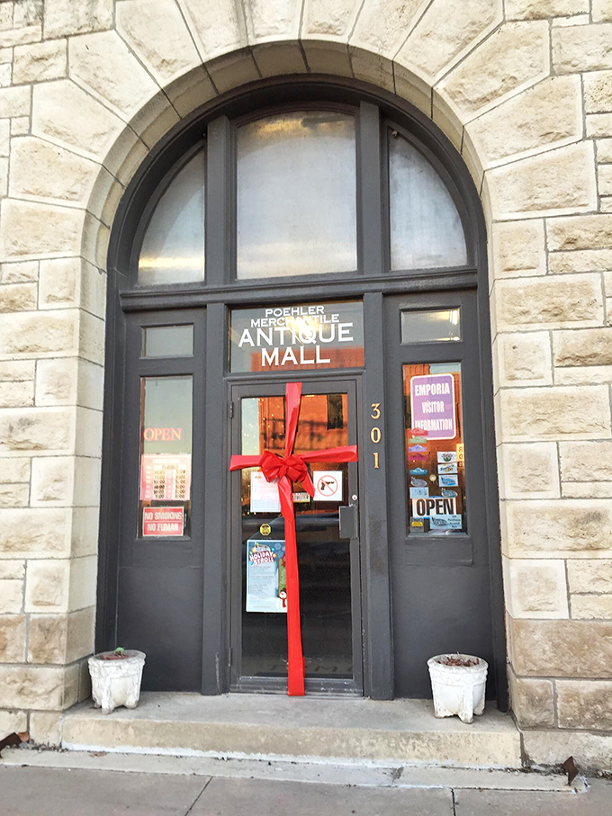 Wrapped up like a present from the past, this doorway beckons you into a world where every object has a story to tell.