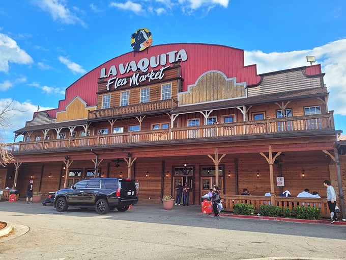 Step right up, folks! La Vaquita's grand entrance is like a time machine to a frontier town, minus the tumbleweeds and plus air conditioning.