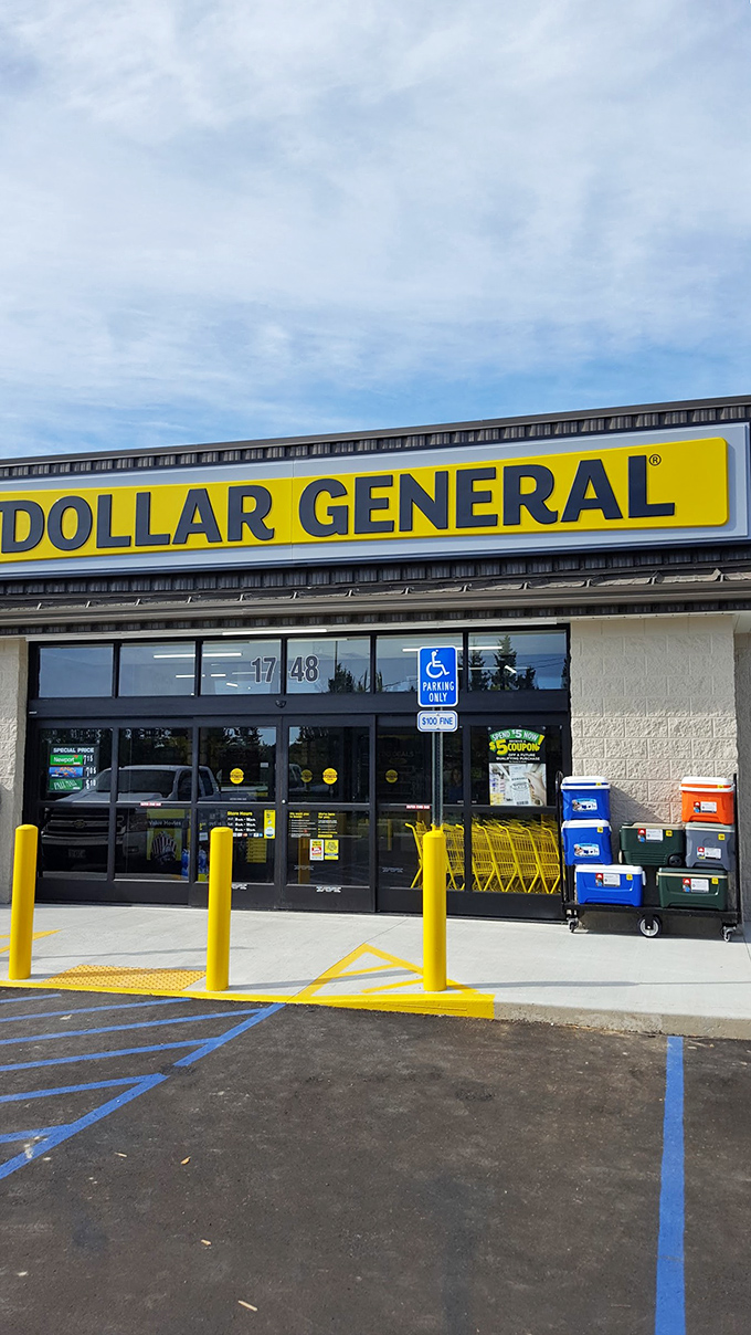 Step right up to savings central! This entrance is like a portal to a world where your dollar stretches further than you ever thought possible.