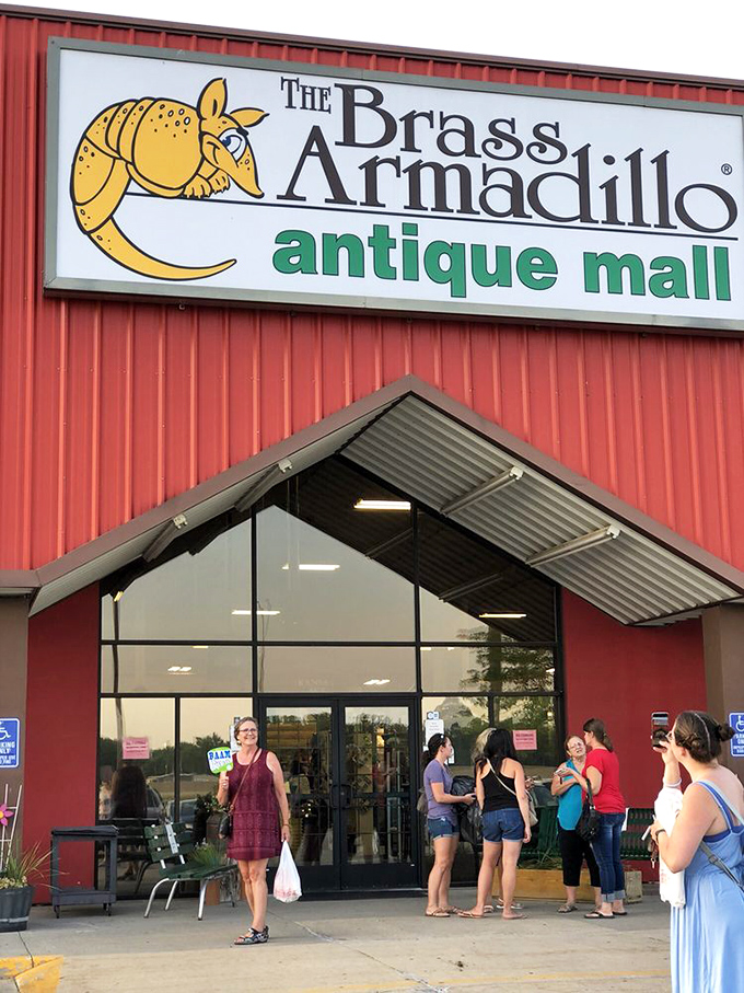 "Honey, I shrunk the armadillo!" This larger-than-life mascot guards the entrance to a world where nostalgia reigns supreme and every aisle tells a story.