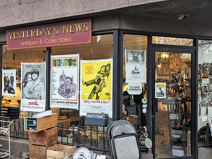 Sidewalk treasures or yard sale explosion? At Yesterday's News, the adventure begins before you even step inside!