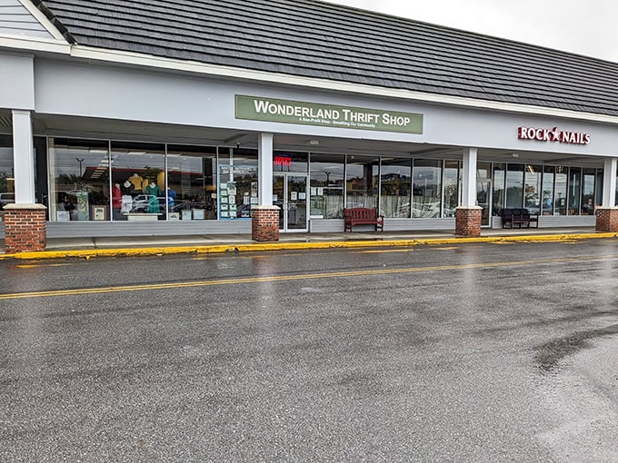 Nestled between everyday storefronts, Wonderland Thrift Shop beckons bargain hunters with the promise of hidden gems and nostalgic finds.