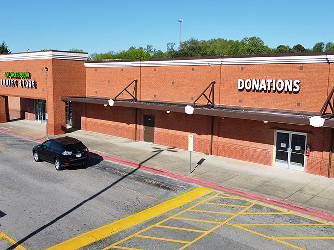 The spacious donation center ensures a constant flow of fresh finds, like a magical portal where yesterday's treasures find tomorrow's homes.