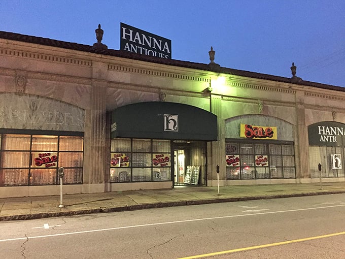 "Open sesame to nostalgia!" The front entrance of Hanna Antiques Mall promises a treasure trove of memories waiting to be rediscovered. Indiana Jones would approve of this adventure!