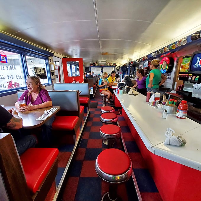 Step inside and time travel to the 1950s&mdash;red vinyl booths, chrome stools, and conversations that flow as freely as the coffee.