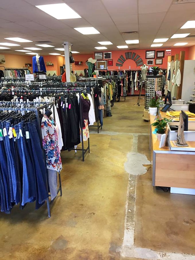 Organization is king at this Shawnee gem, where color-coded racks and clear signage make treasure hunting a civilized affair.