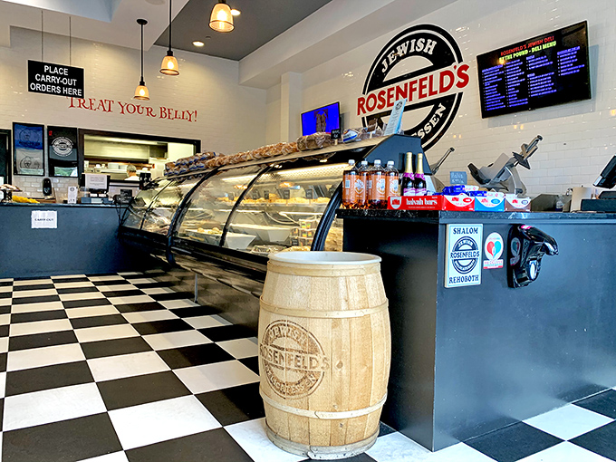 Welcome to sandwich paradise! The gleaming deli counter and classic black-and-white checkered floor signal you've found the real deal&mdash;no deli cosplay here.