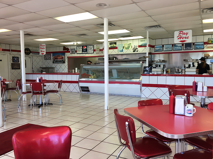 Step into burger paradise! The retro-chic interior of CJ's is a time machine to simpler days when calories didn't count and napkins were fashion accessories.