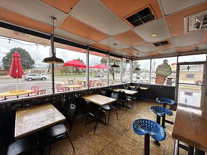 Step inside and feel the burger love. This cozy interior is where cheeseburger dreams come true, one bite at a time.