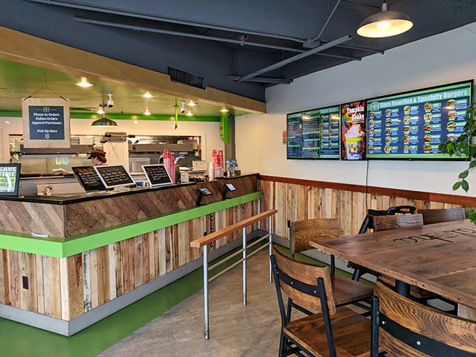 Step into burger nirvana! This no-frills interior promises a feast for the senses, not just the eyes.