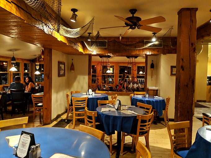 Step into a maritime time machine! Shanty's interior whisks you away to a cozy fisherman's haven, complete with nets that catch compliments instead of cod.