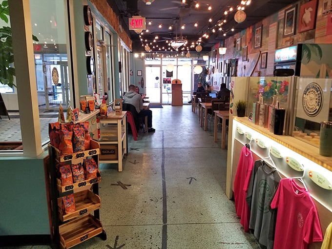 Step into a slice of Hawaii! This cozy interior is where aloha spirit meets Midwest charm.