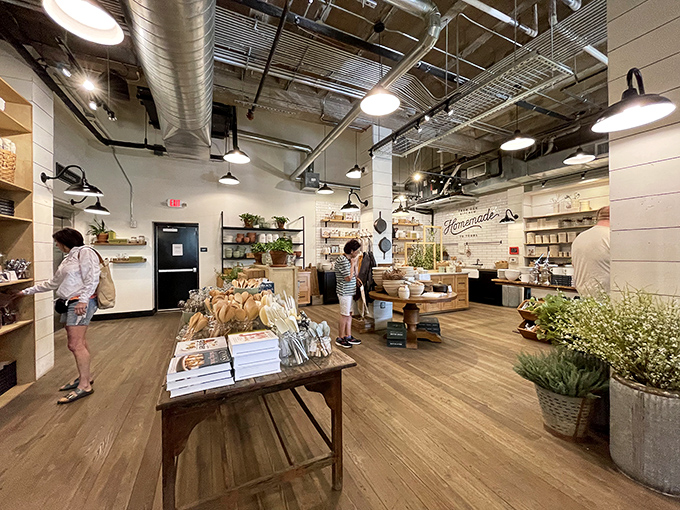 Step into a world where calories don't count! This rustic-chic interior is a playground for your taste buds, with temptations at every turn.