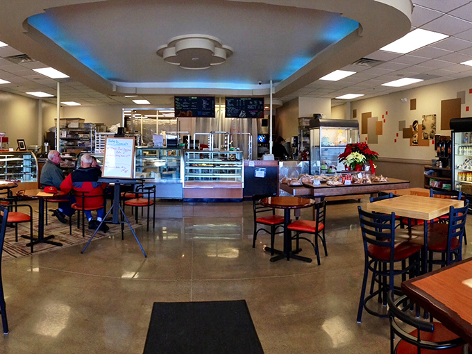 Step into a world where calories don't count. This cozy interior is where donut dreams come true.