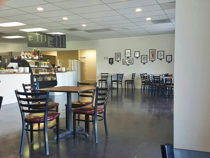 Step into a world where calories don't count. This cozy interior invites you to linger over coffee and pastries like you're in a Parisian caf&eacute;.